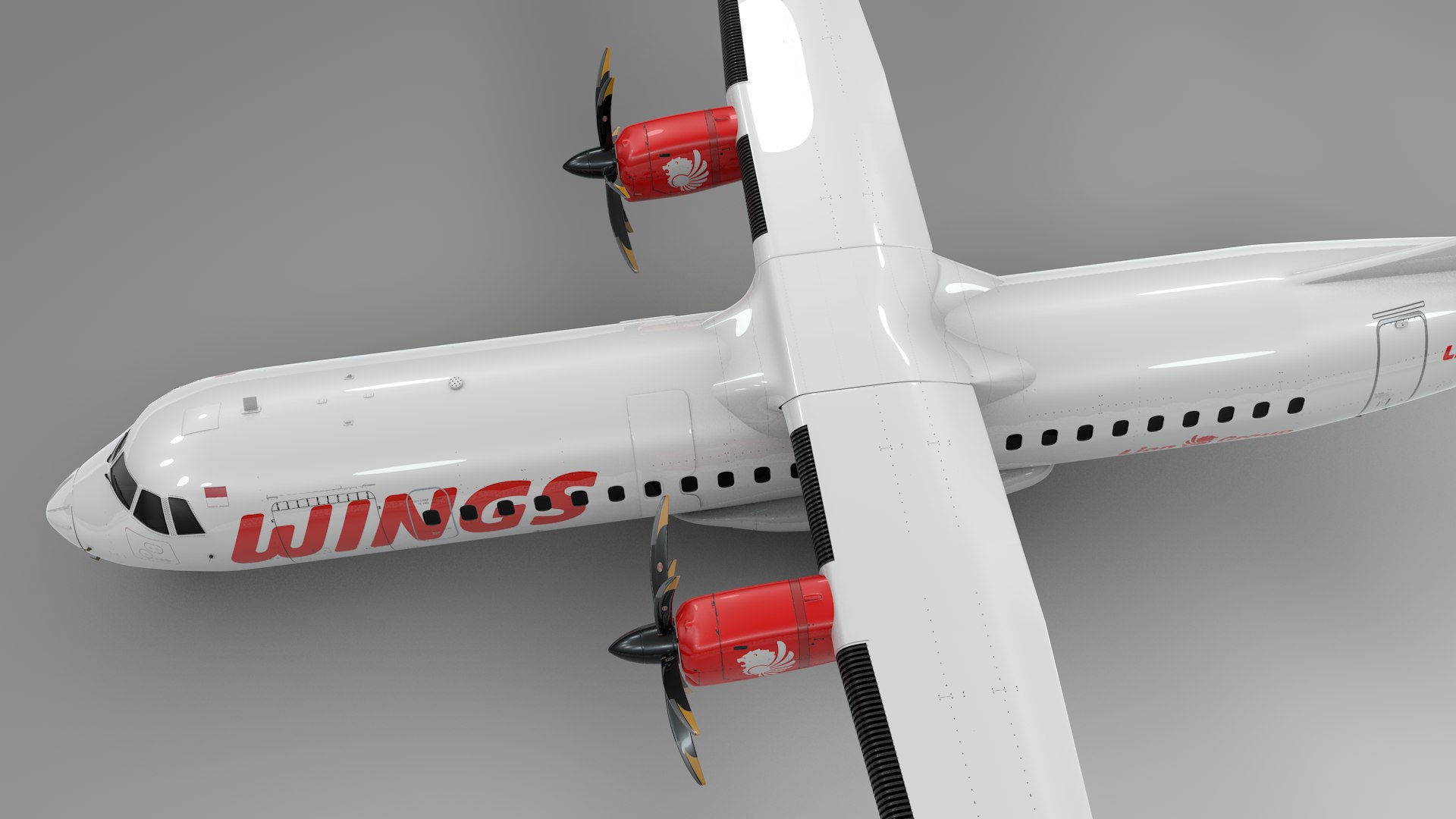 ATR 72 WINGS Air L1695 3D Model - TurboSquid 1908391