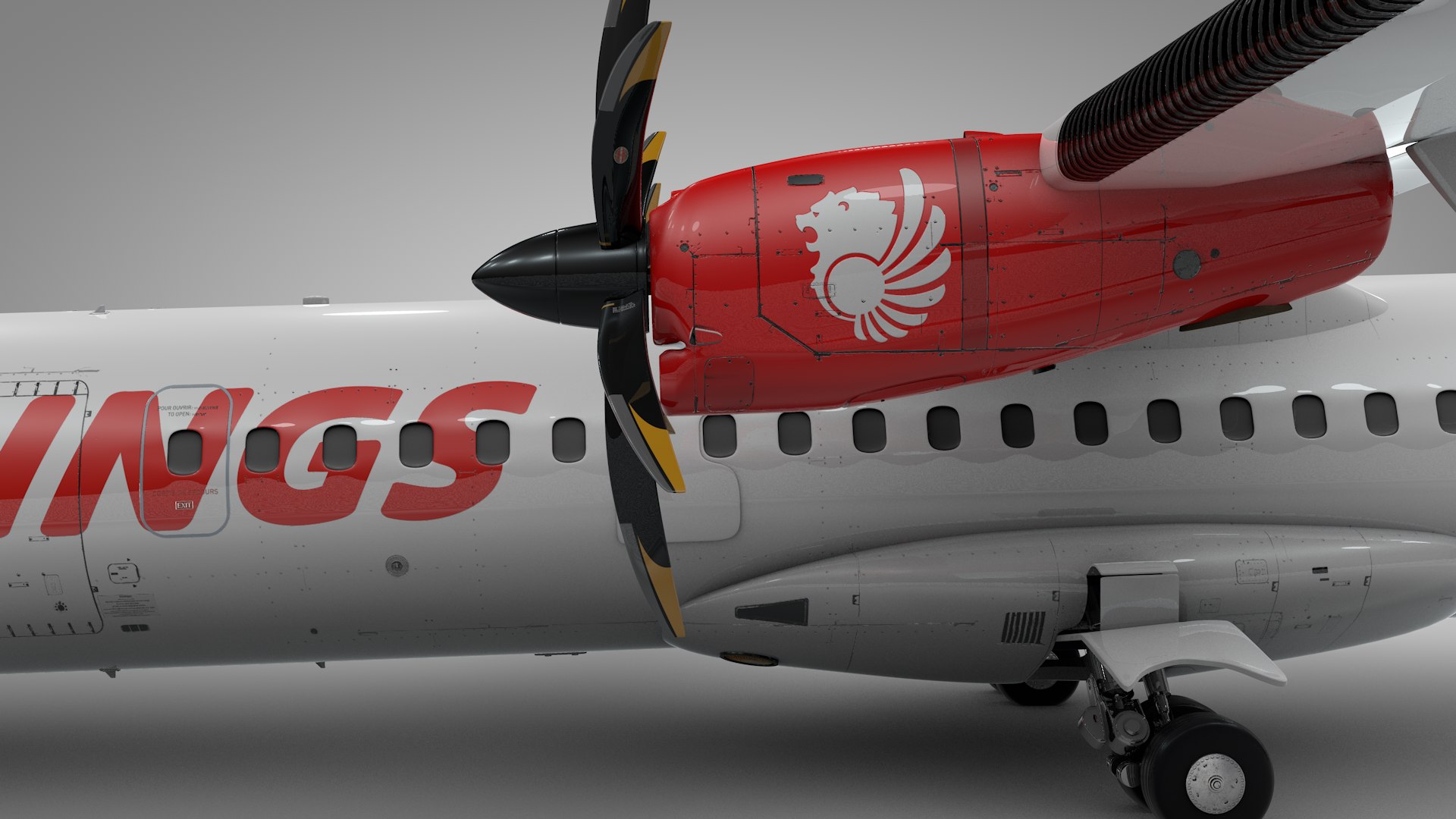 ATR 72 WINGS Air L1695 3D Model - TurboSquid 1908391
