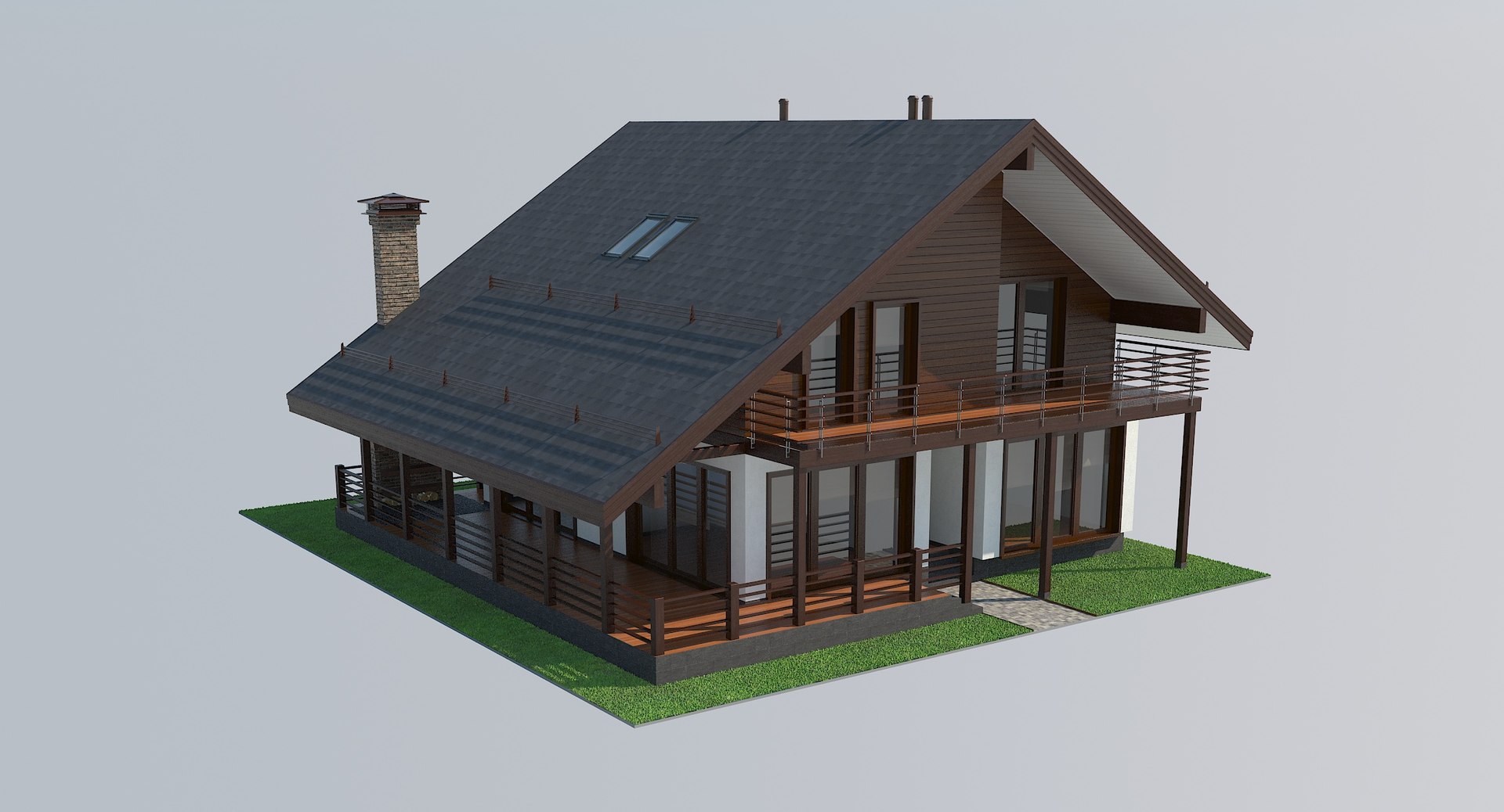 Contemporary Shale Style House Model - TurboSquid 1157965
