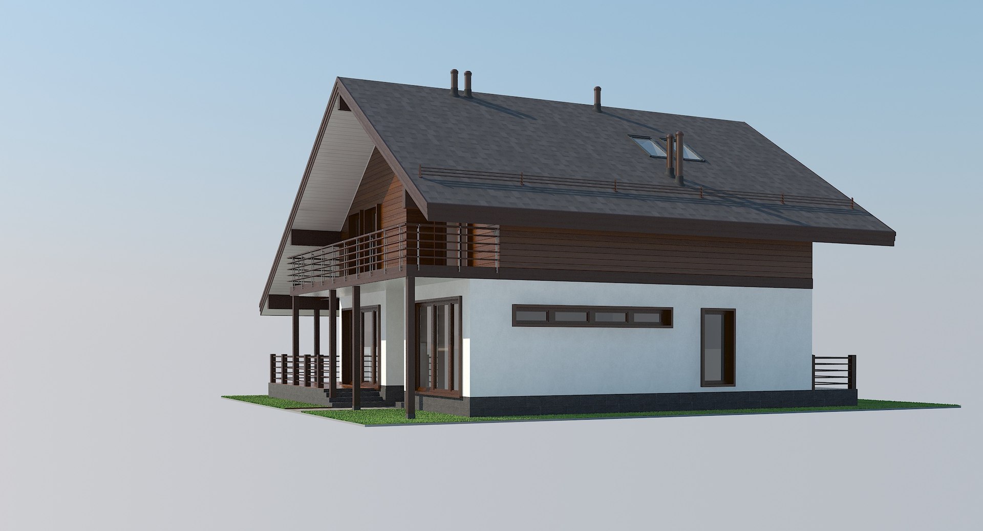 Contemporary Shale Style House Model - TurboSquid 1157965