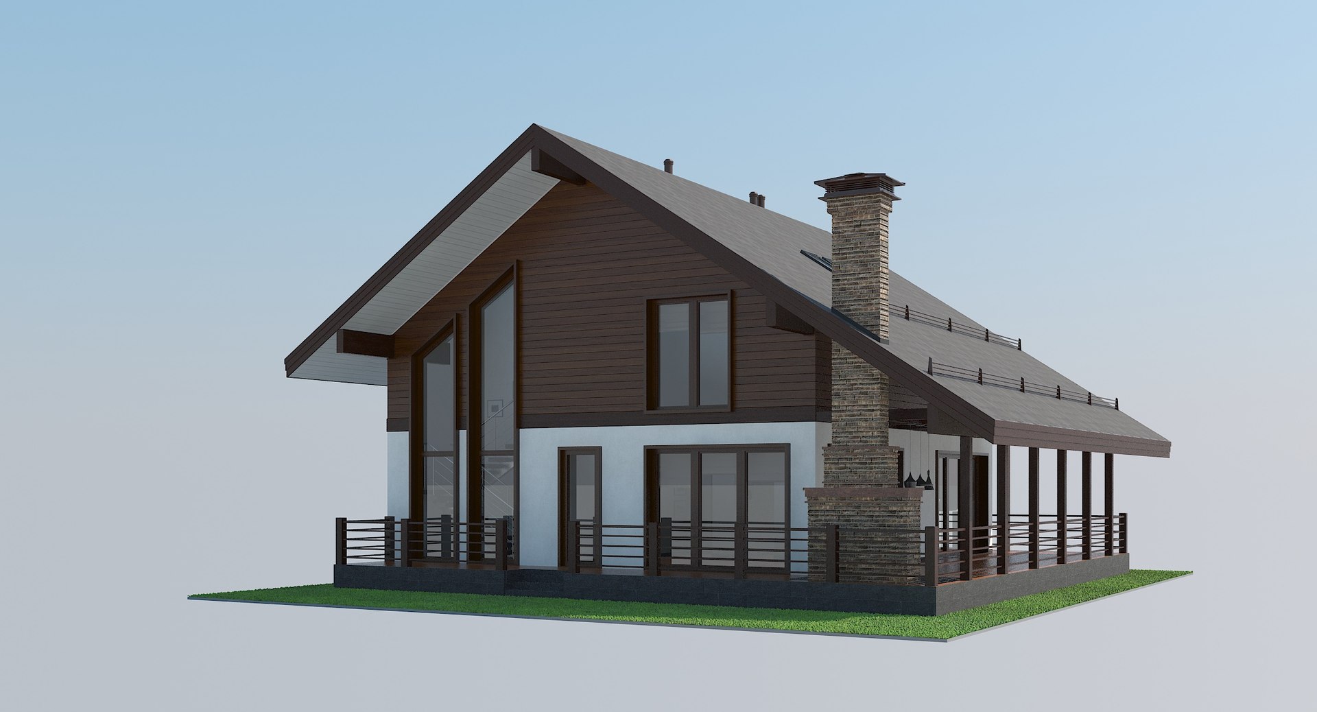 Contemporary Shale Style House Model - TurboSquid 1157965