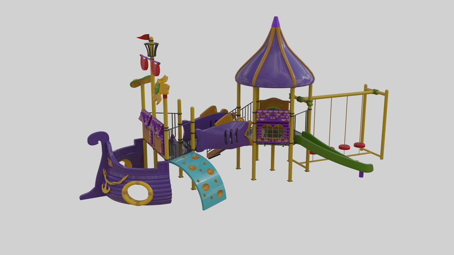 3D Ship Themed Playground - 05 - TurboSquid 2069257
