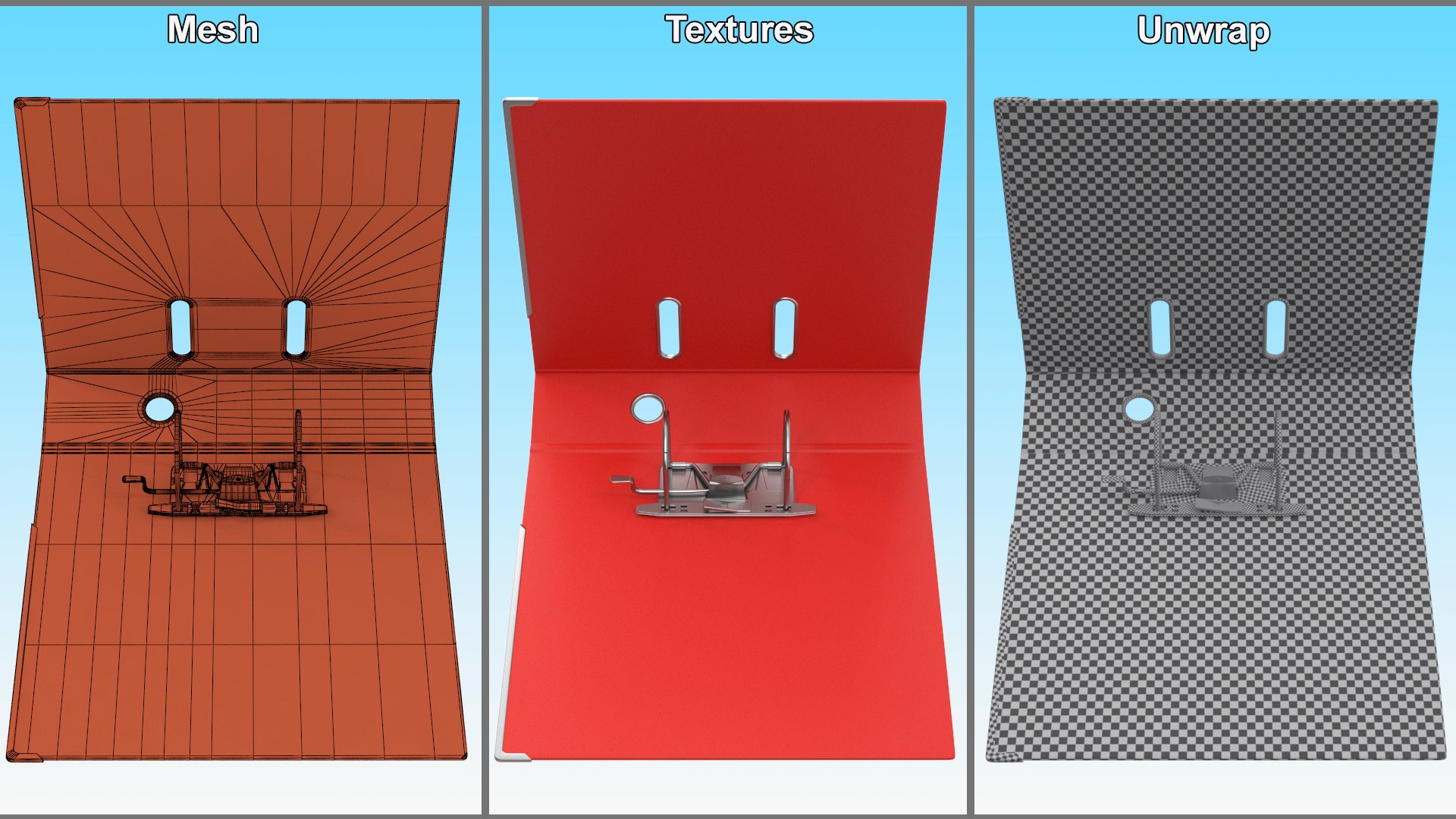 3D Heavy Duty Easy Open 2 Ring Binder Model - TurboSquid 2188767
