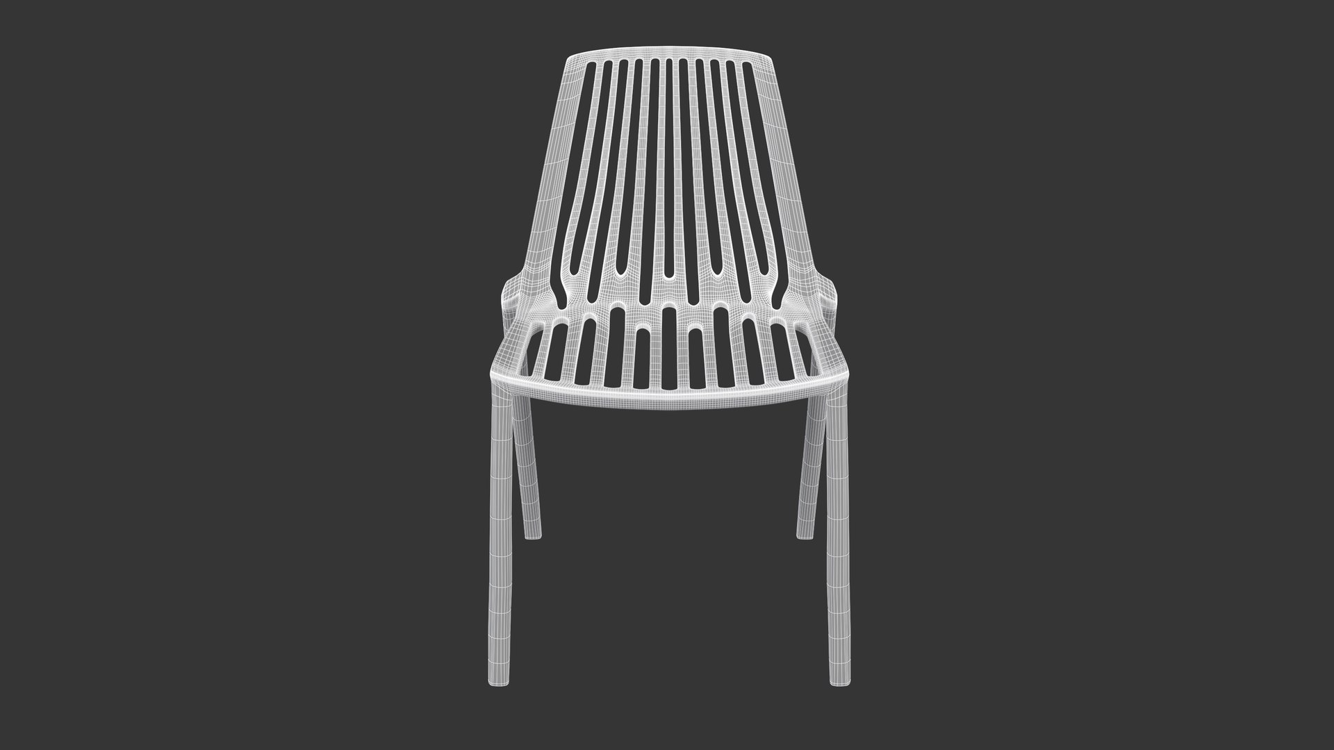 White Dining Chair With Holes 3D Model - TurboSquid 1863824
