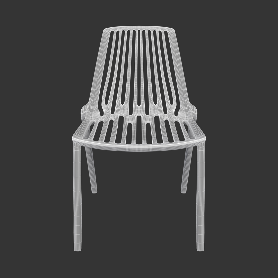 White Dining Chair With Holes 3D Model - TurboSquid 1863824