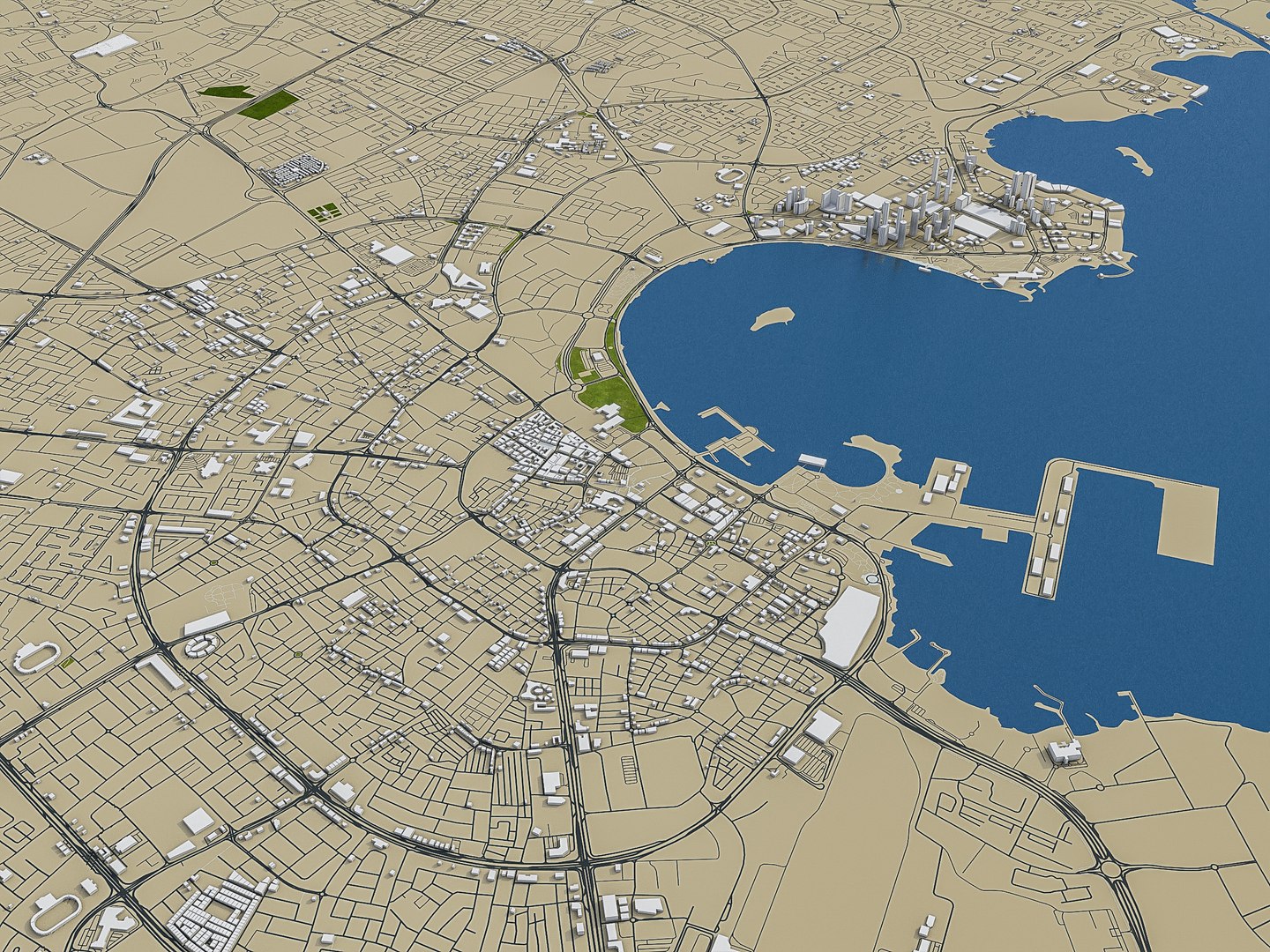 3D Doha Qatar Model - TurboSquid 1334290