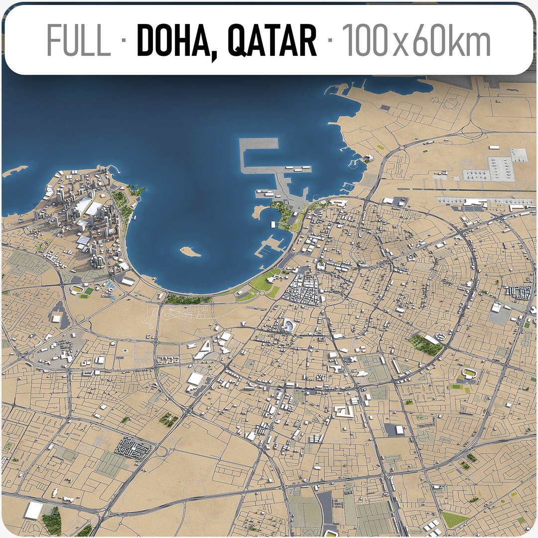 3D Doha Qatar Model - TurboSquid 1334290