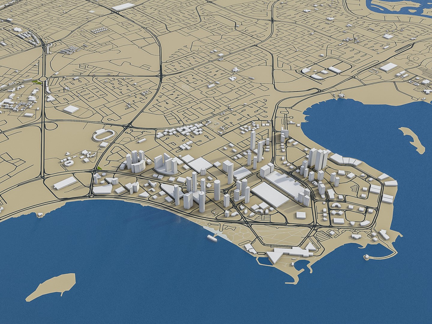 3D Doha Qatar Model - TurboSquid 1334290
