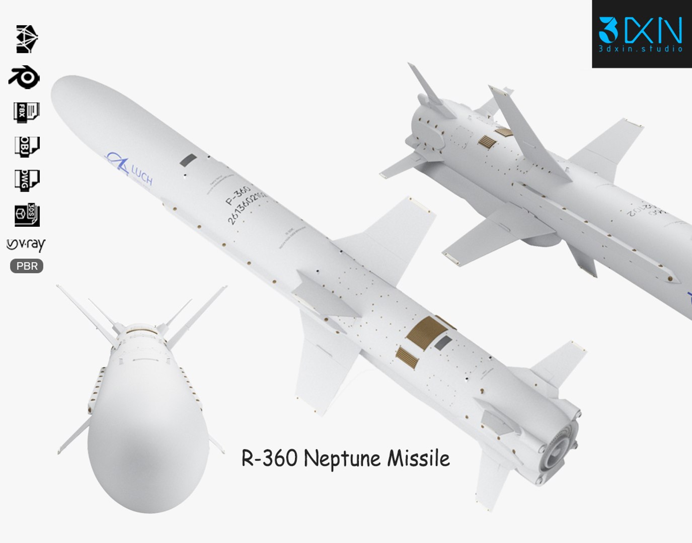 R-360 Neptune Missile 3D model - TurboSquid 2175628