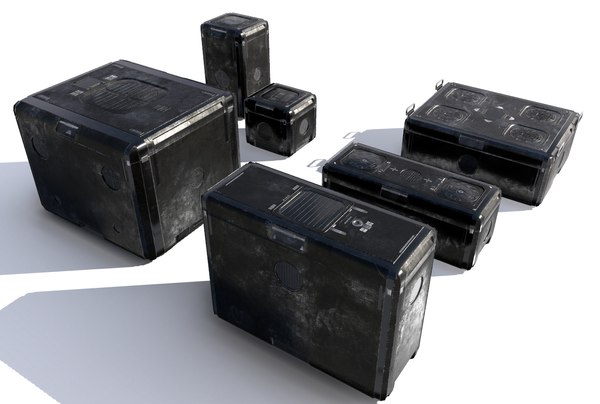 Futuristic cargo storage crate model - TurboSquid 1444306