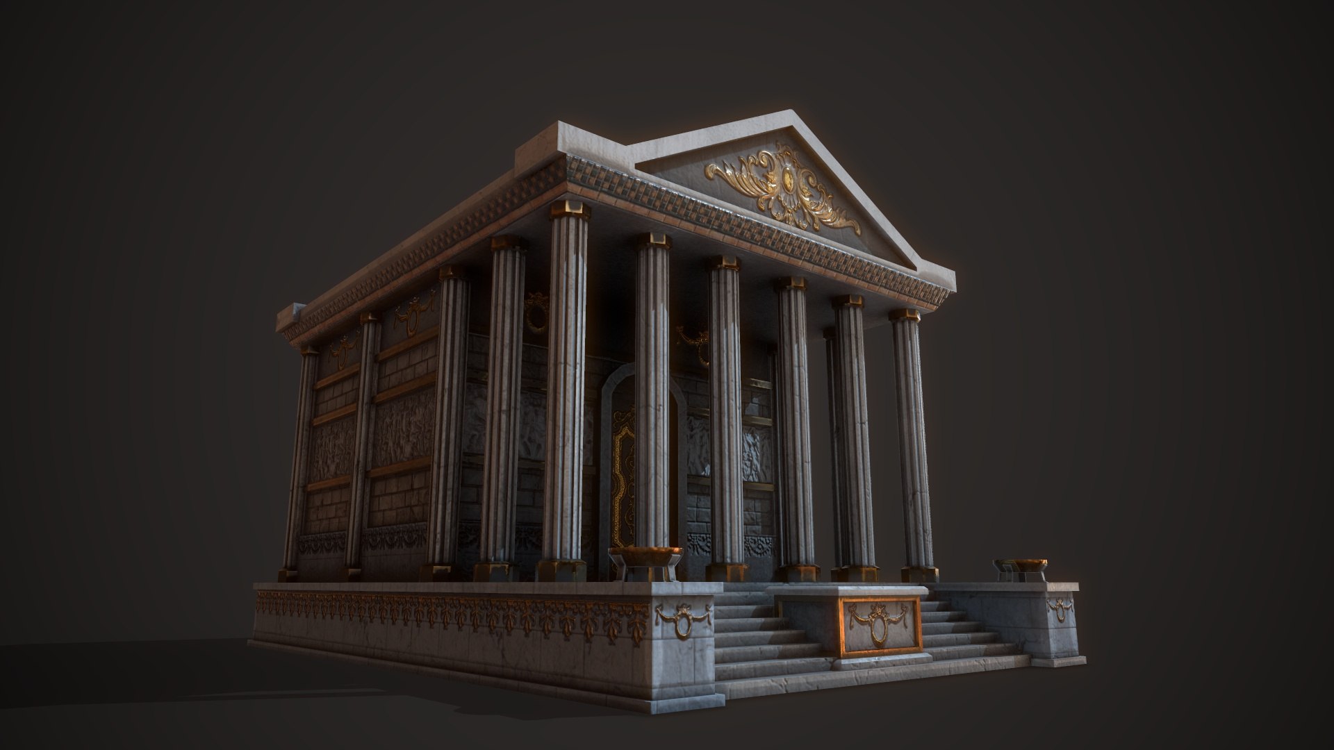 3D Model Ancient Temple Jupiter - TurboSquid 1650502