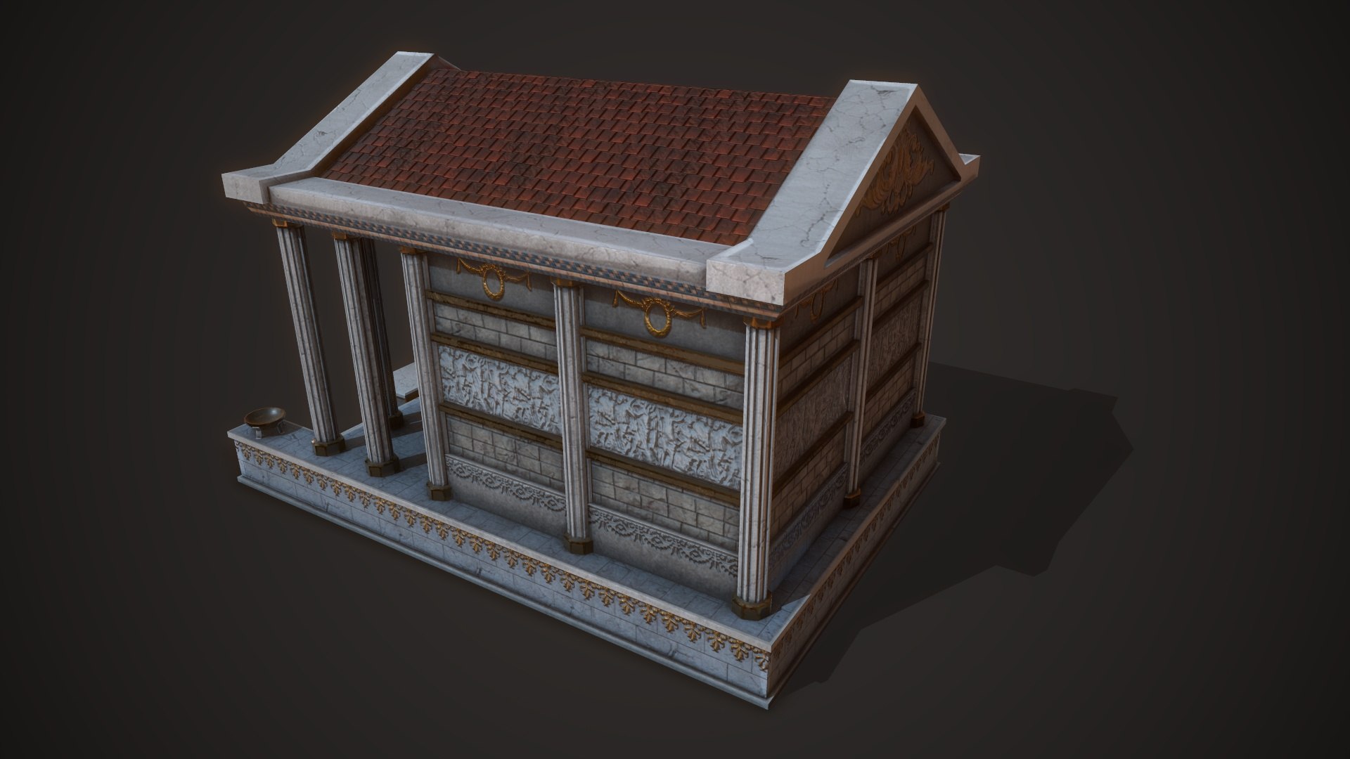 3D Model Ancient Temple Jupiter - TurboSquid 1650502