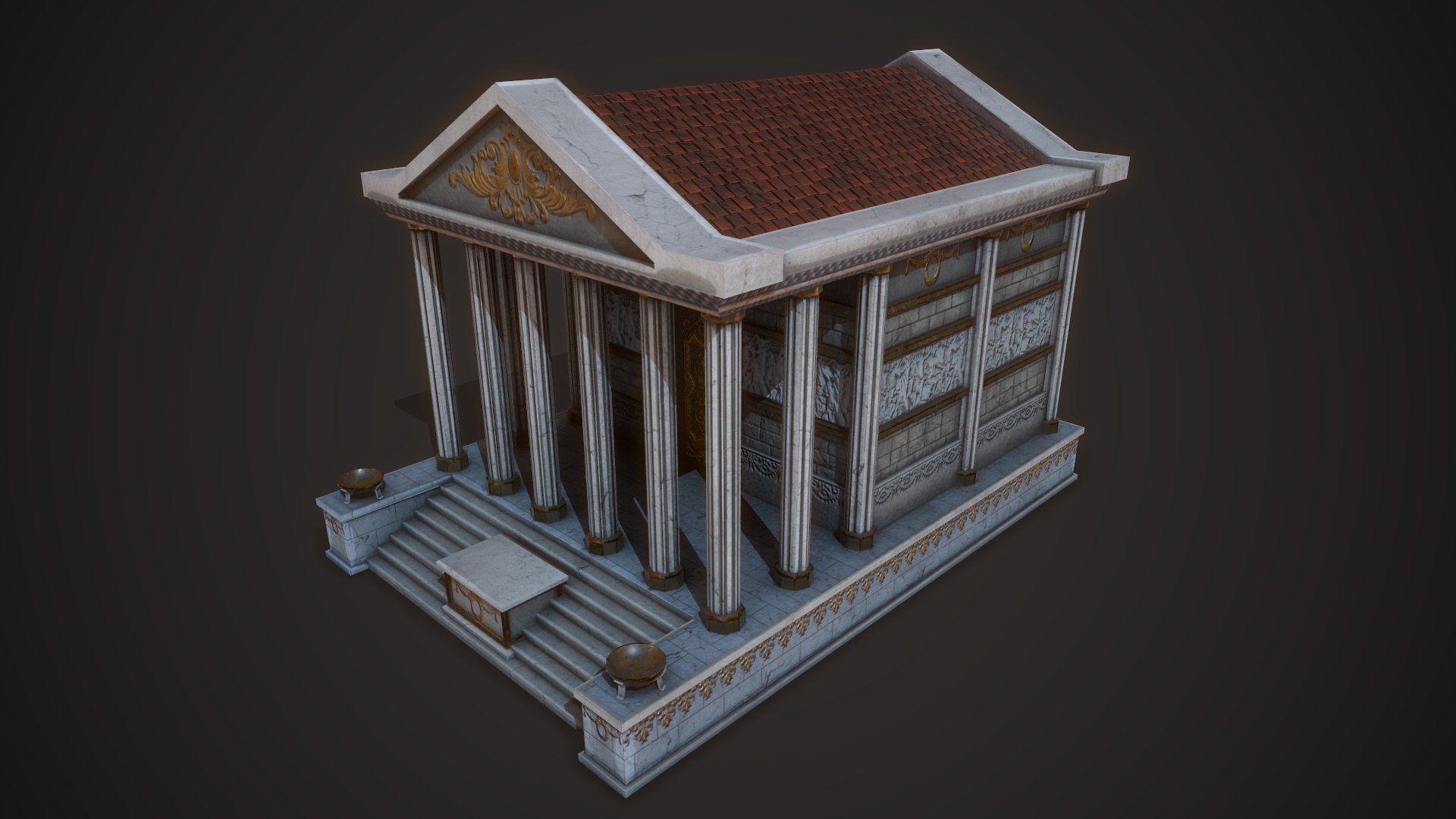 3D Model Ancient Temple Jupiter - TurboSquid 1650502