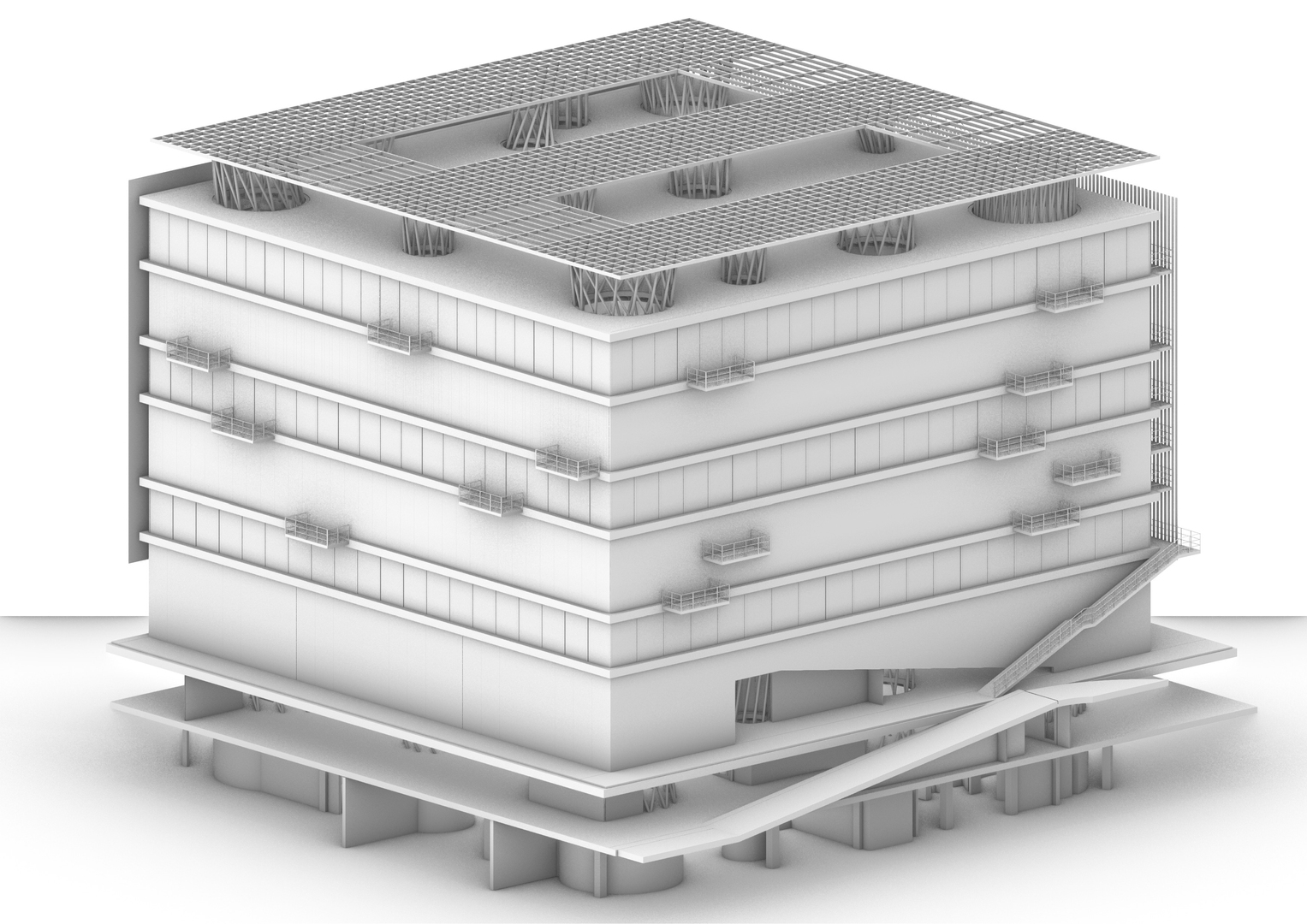 modelo 3d Mediateca de Sendai - TurboSquid 2076549