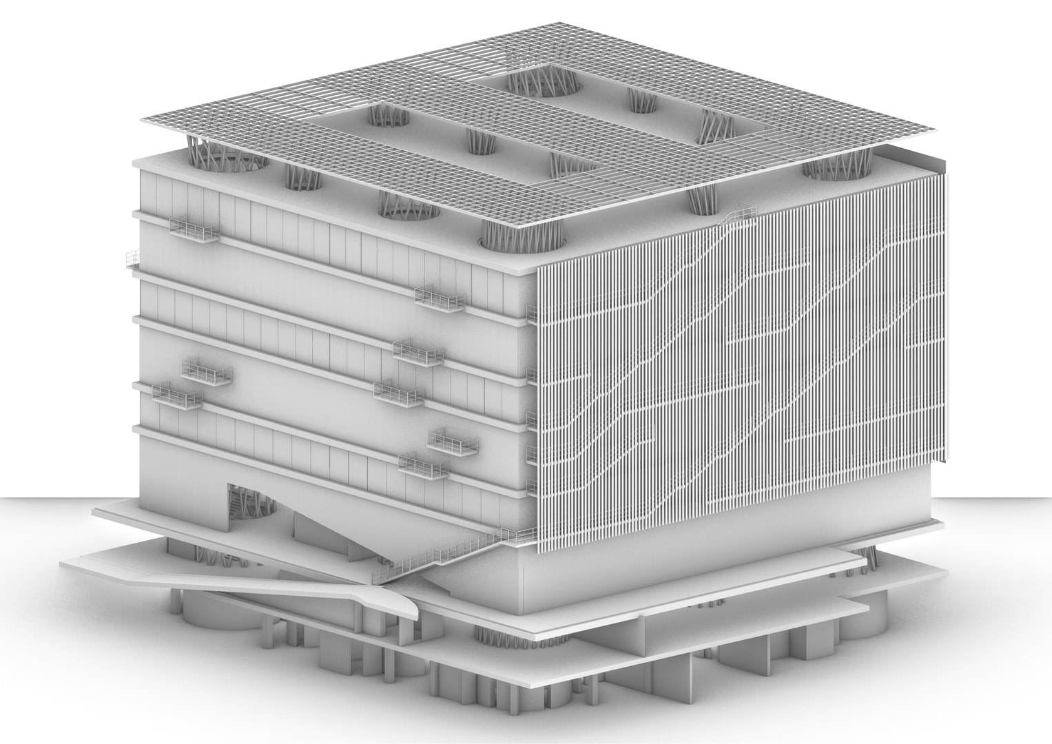 3D Sendai Mediatheque Model - TurboSquid 2076549