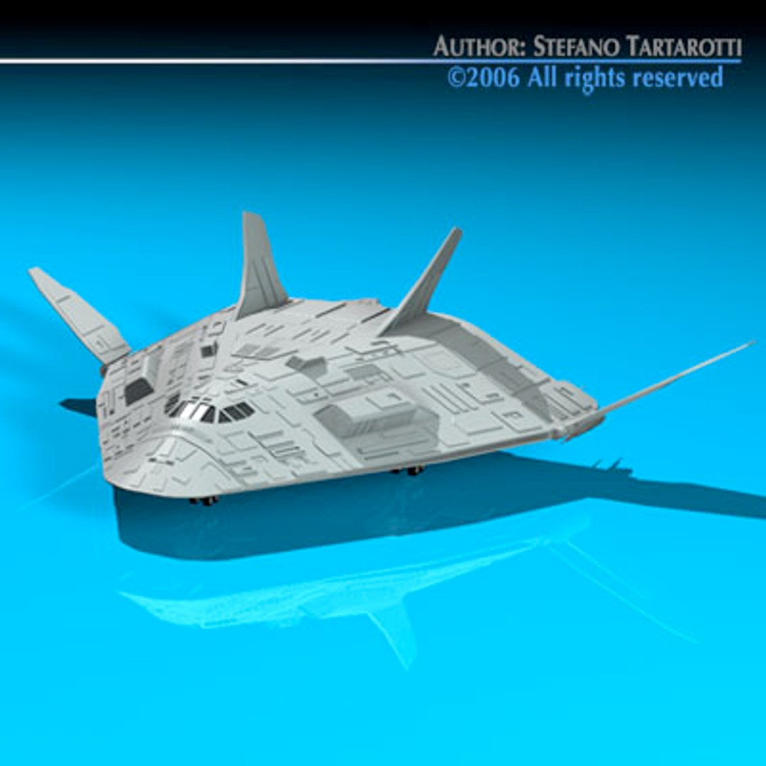 Futuristic Space Shuttle 3d 3ds