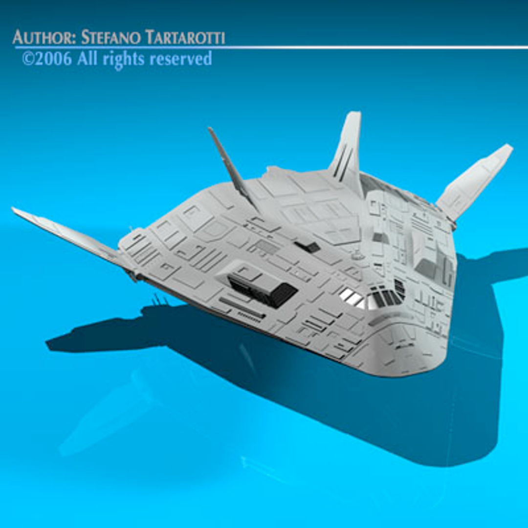 futuristic space shuttle 3d 3ds