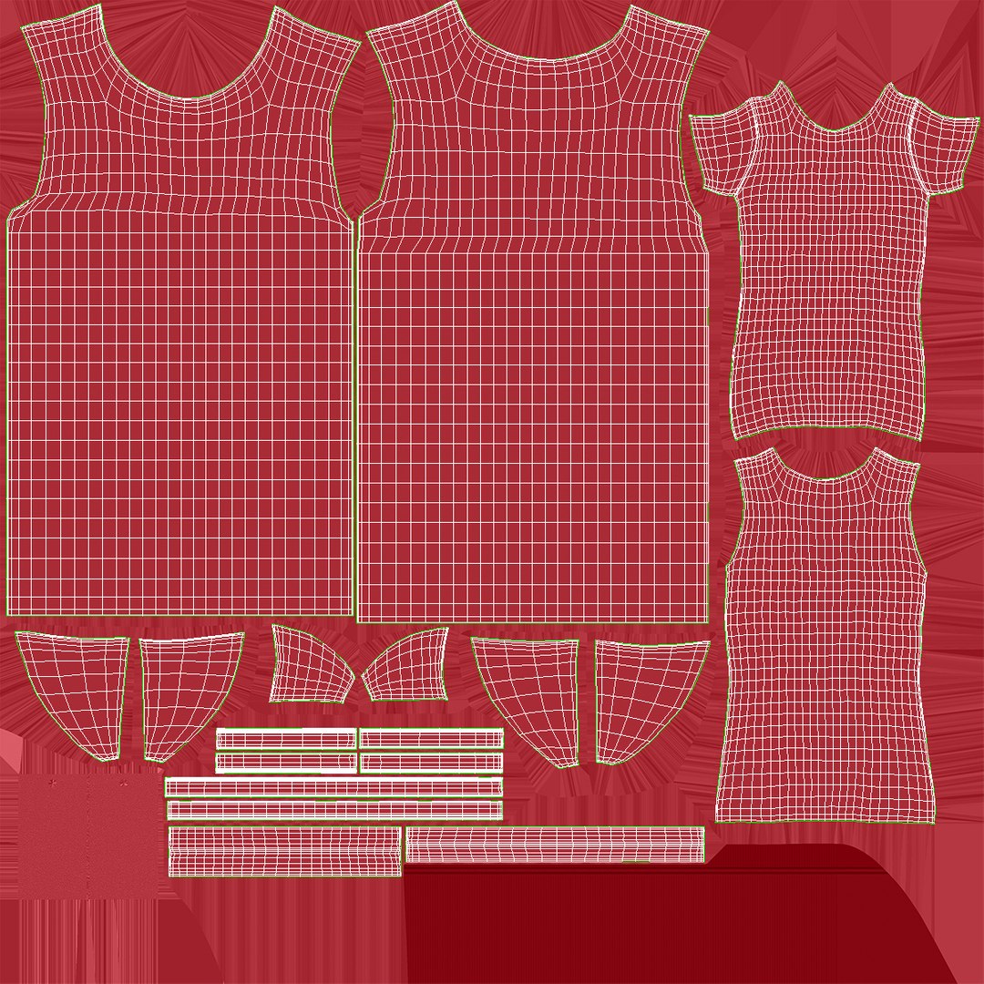 Female Crew Neck Laying Red 3D Model - TurboSquid 1738243