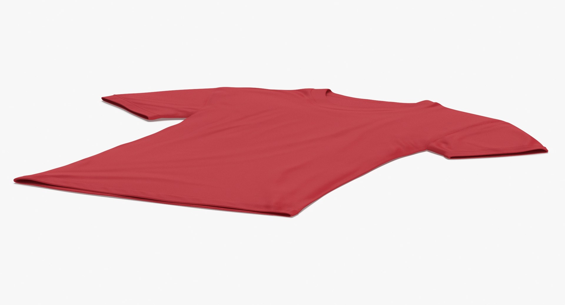 Female Crew Neck Laying Red 3D Model - TurboSquid 1738243