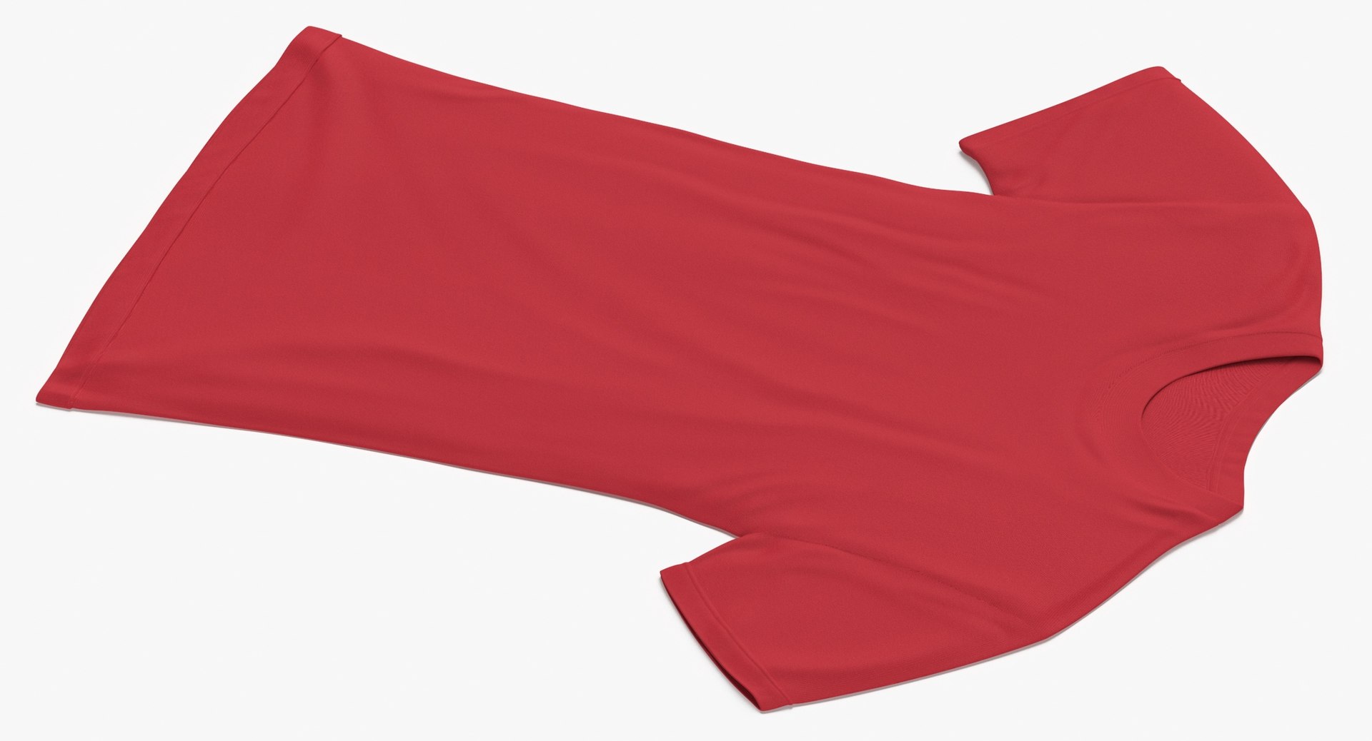 Female Crew Neck Laying Red 3D Model - TurboSquid 1738243