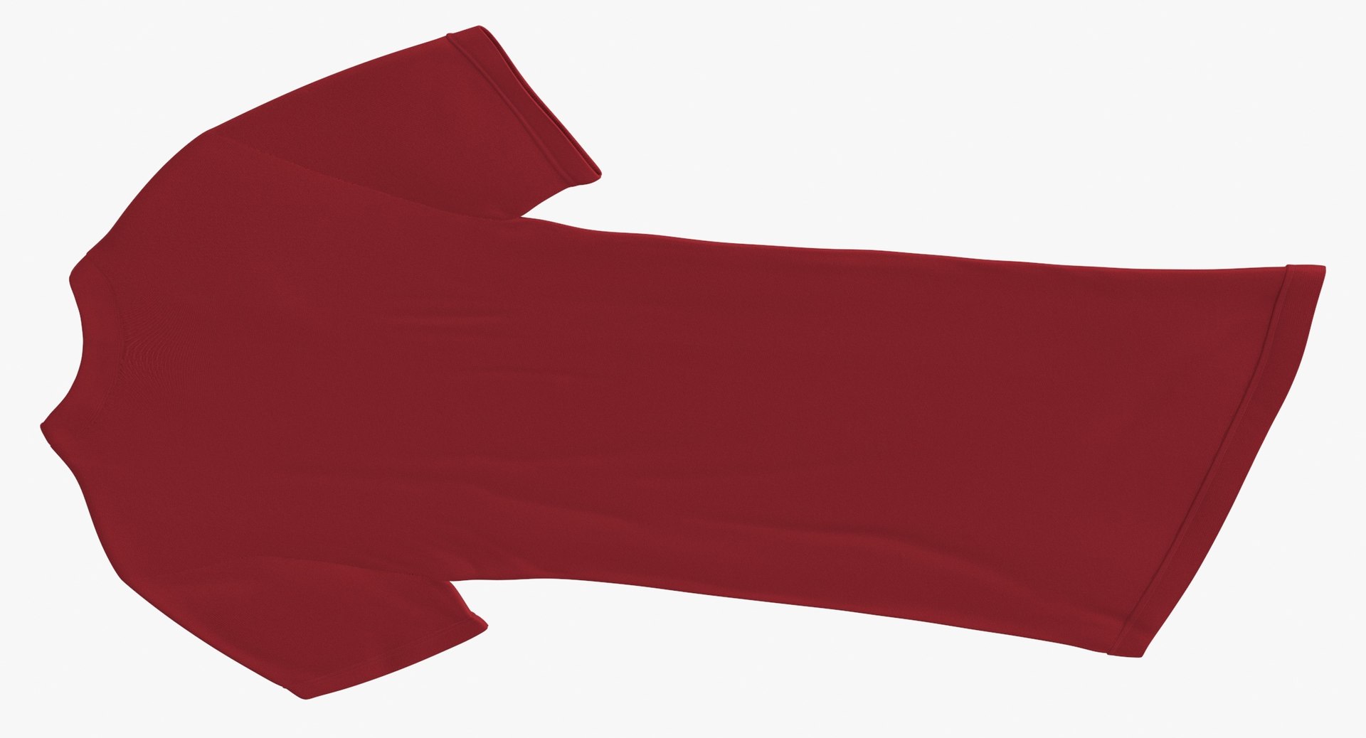 Female Crew Neck Laying Red 3D Model - TurboSquid 1738243