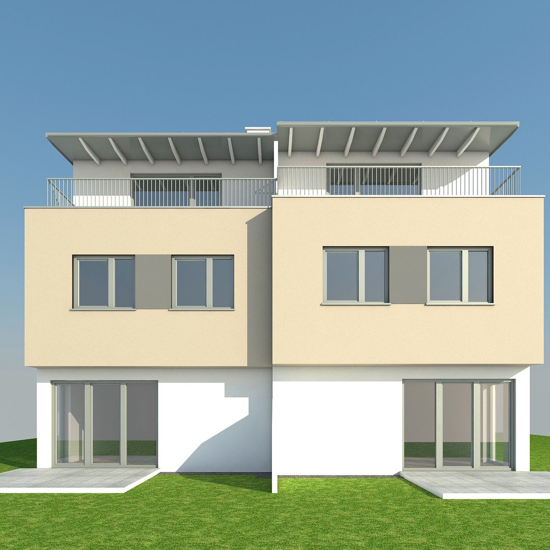 3d model double house