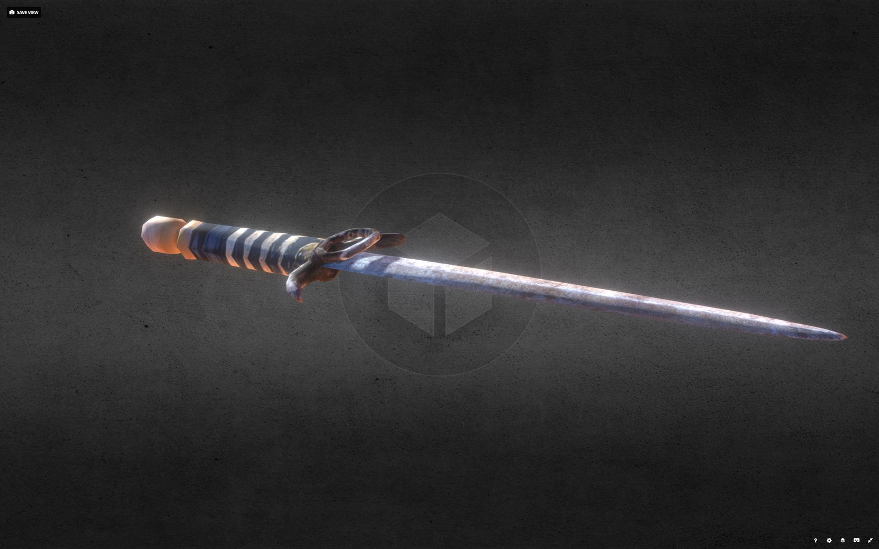 Free 3D Old Rusty Dagger - TurboSquid 1293085