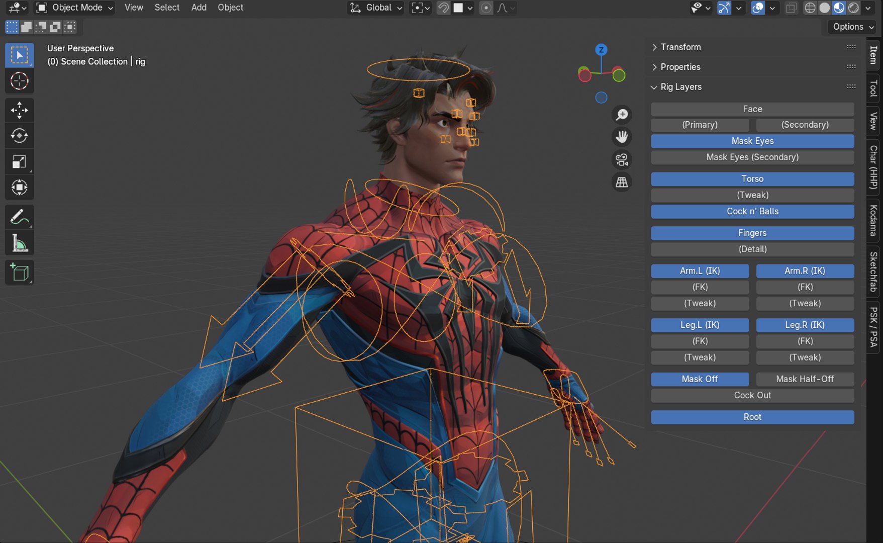 SpiderMan Stylized Rigged 3D Model - TurboSquid 2335186