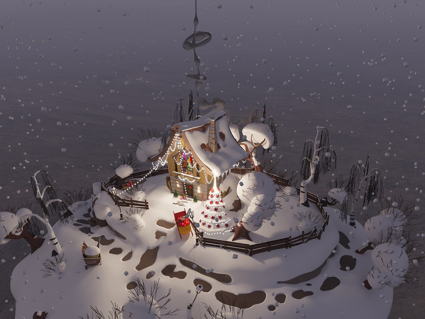 3D Winter Scene Model - TurboSquid 1511828