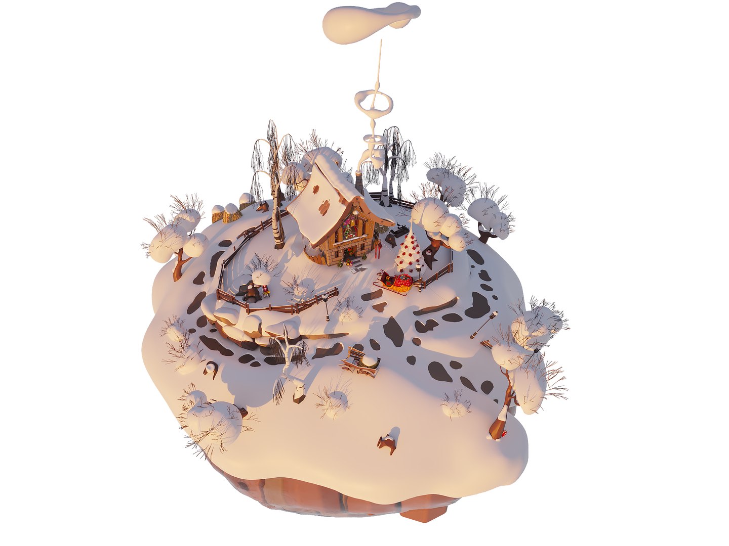 3D Winter Scene Model - TurboSquid 1511828