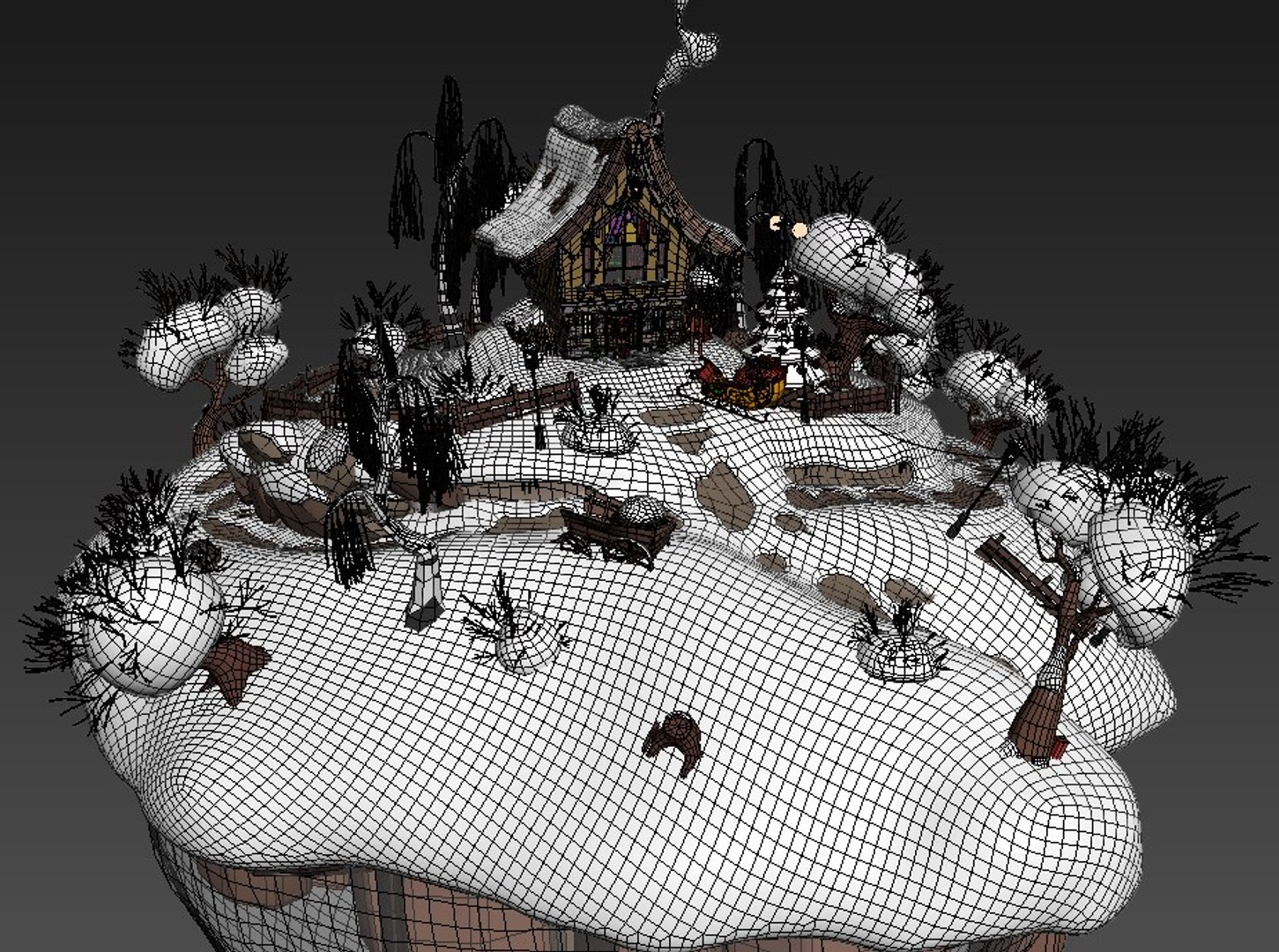 3D Winter Scene Model - TurboSquid 1511828