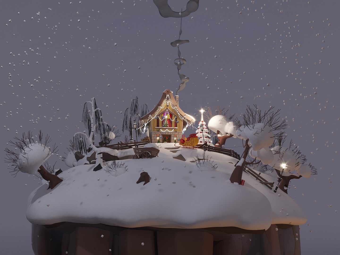 3D Winter Scene Model - TurboSquid 1511828