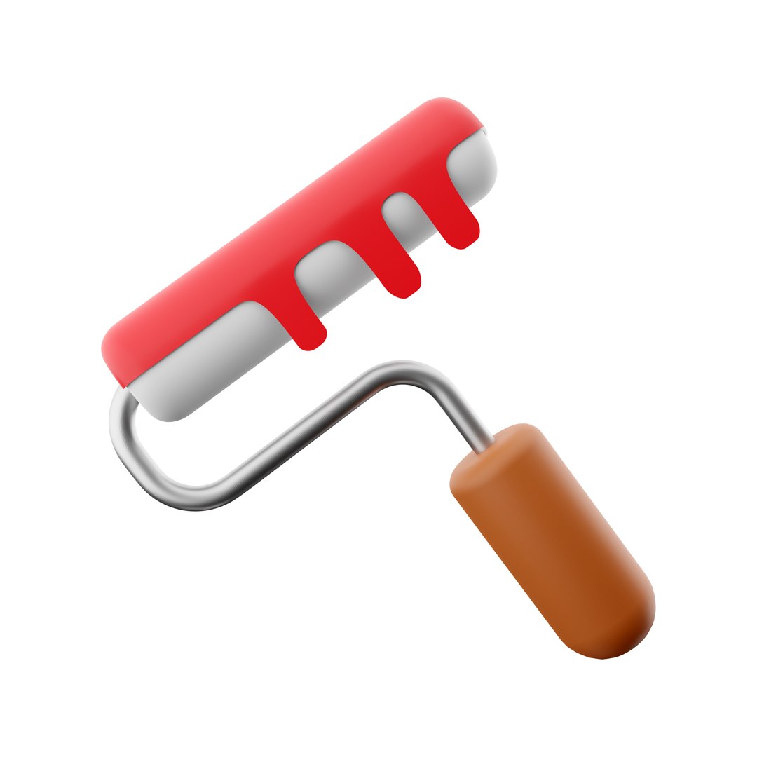 3D Paint Roller Icon Model - TurboSquid 2045342