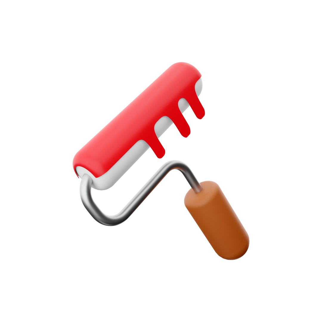 3D Paint Roller Icon Model - TurboSquid 2045342