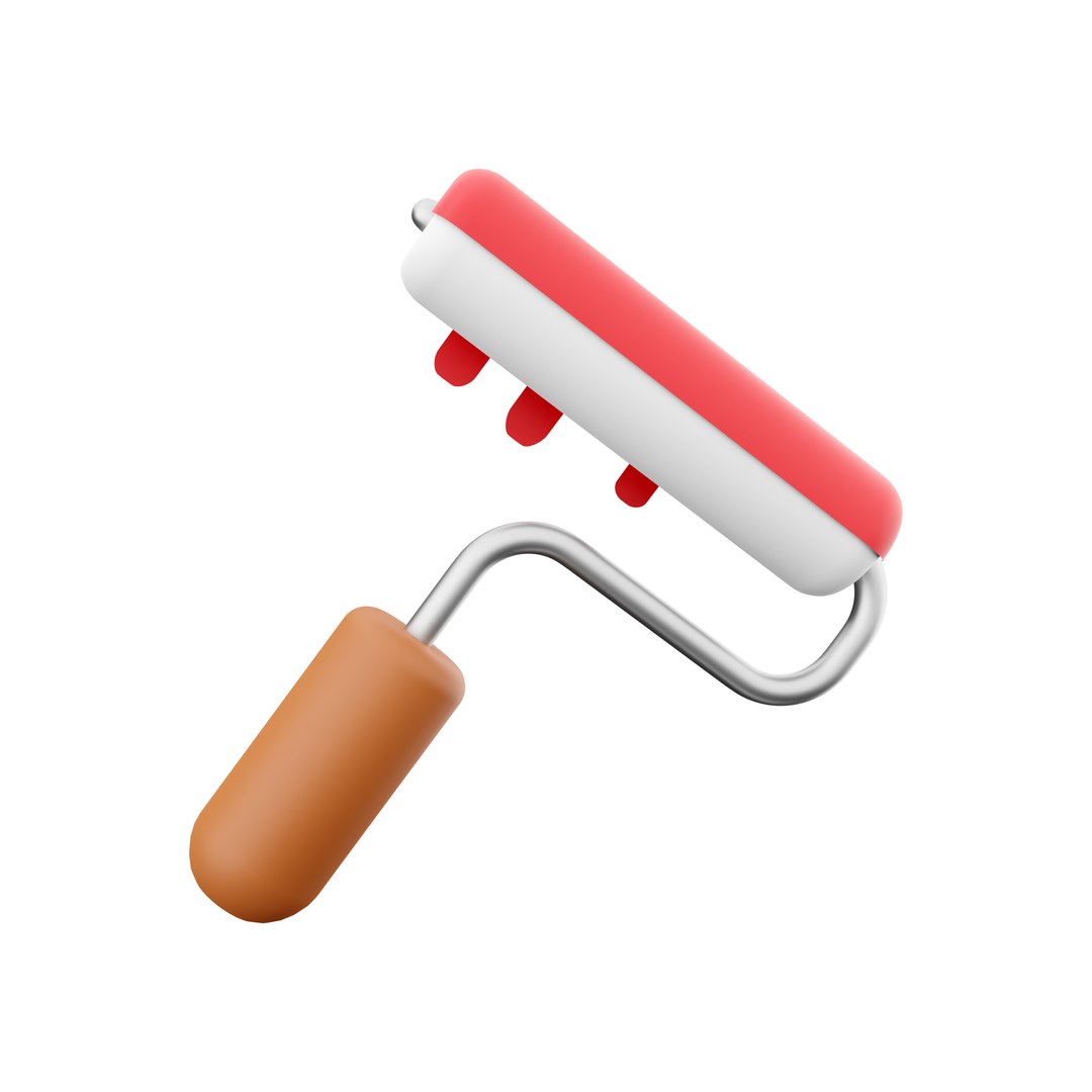 3D Paint Roller Icon Model - TurboSquid 2045342