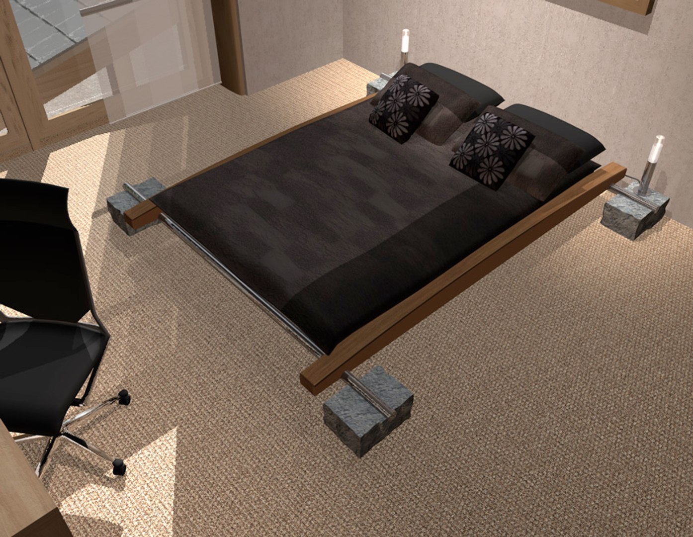 3d Luxury Designer Futon Bed