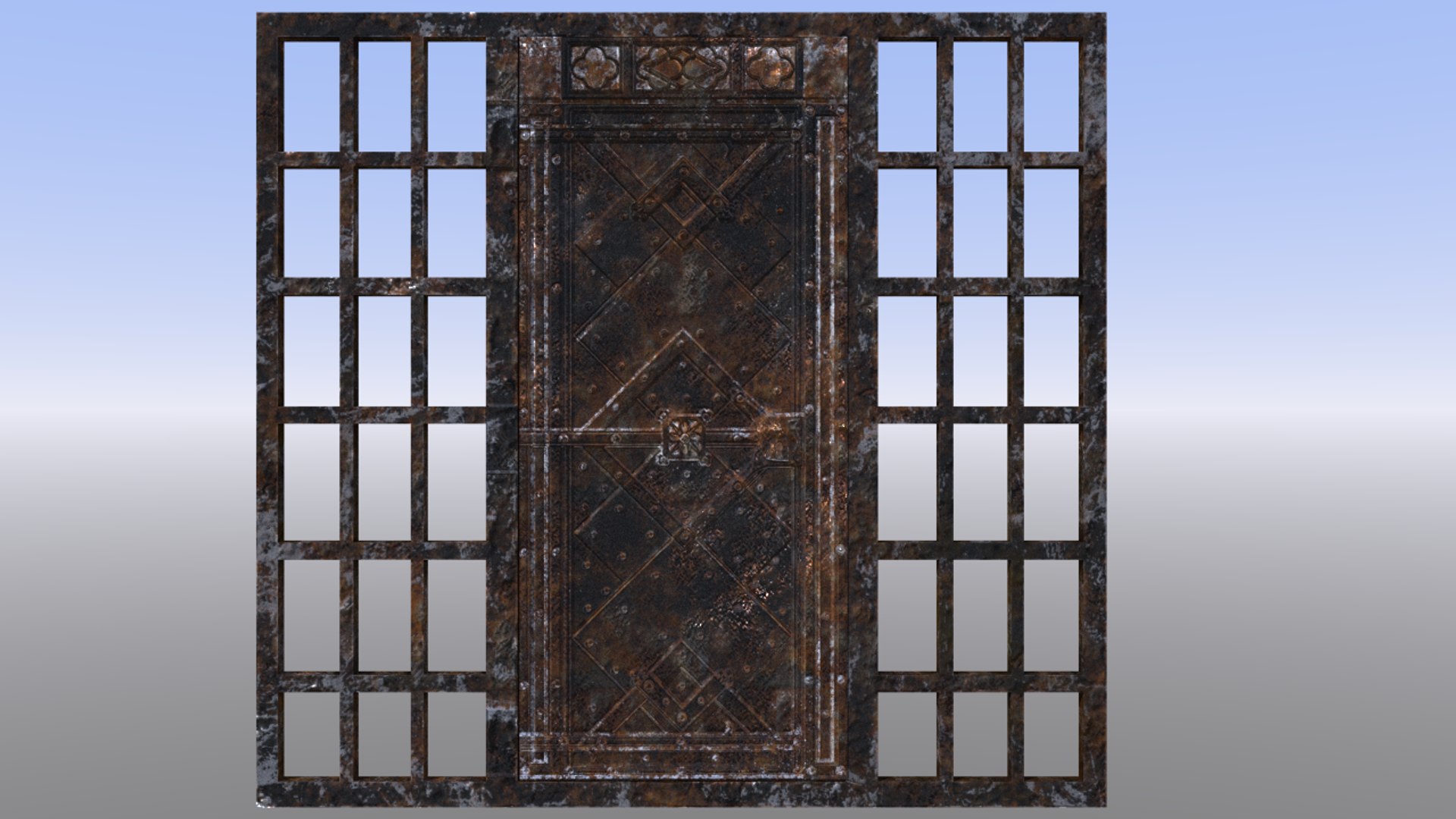 3D dungeon gate rusty - TurboSquid 1431612