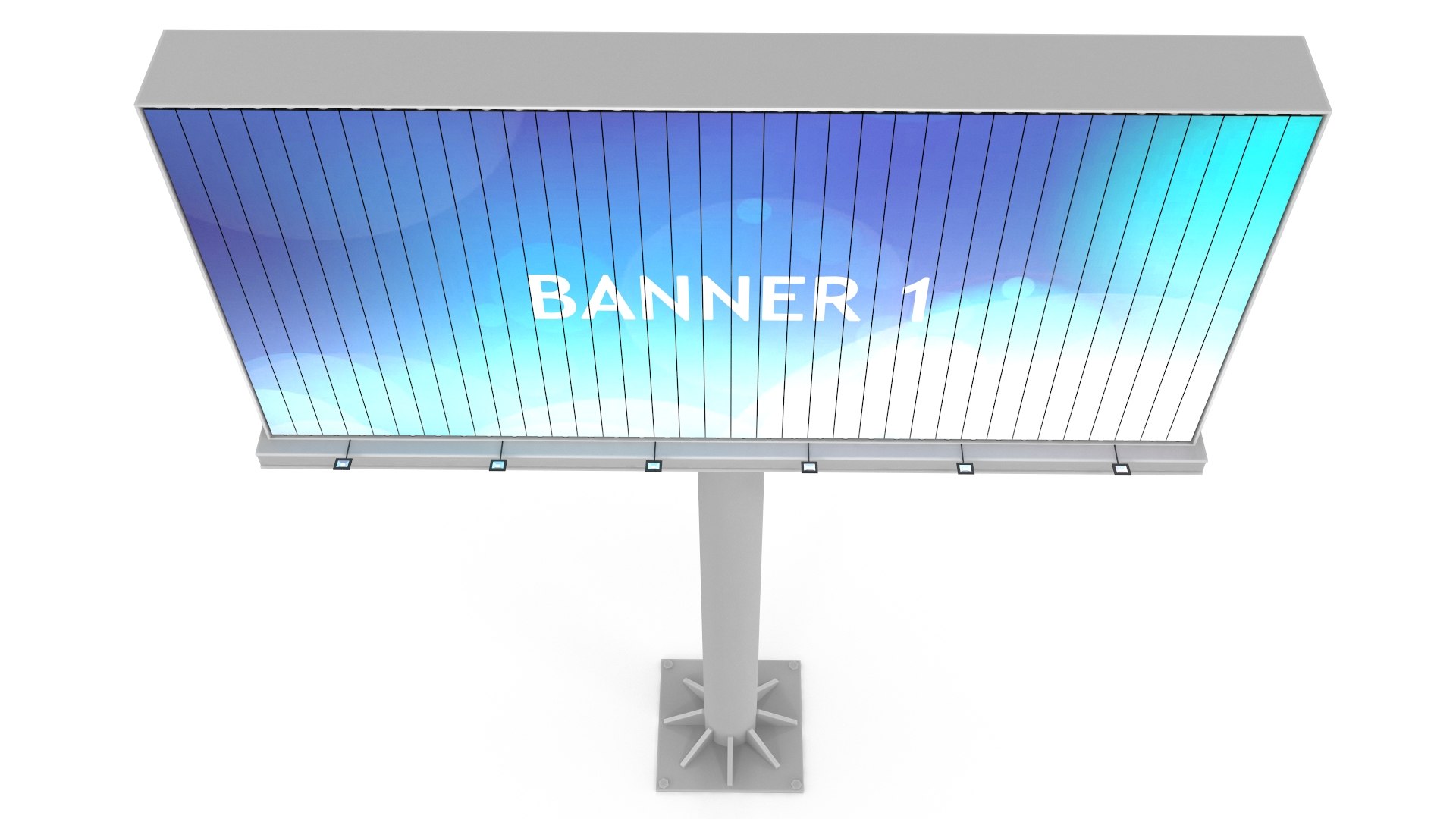 3D Billboard Three Rotating Banners Model - TurboSquid 1781703