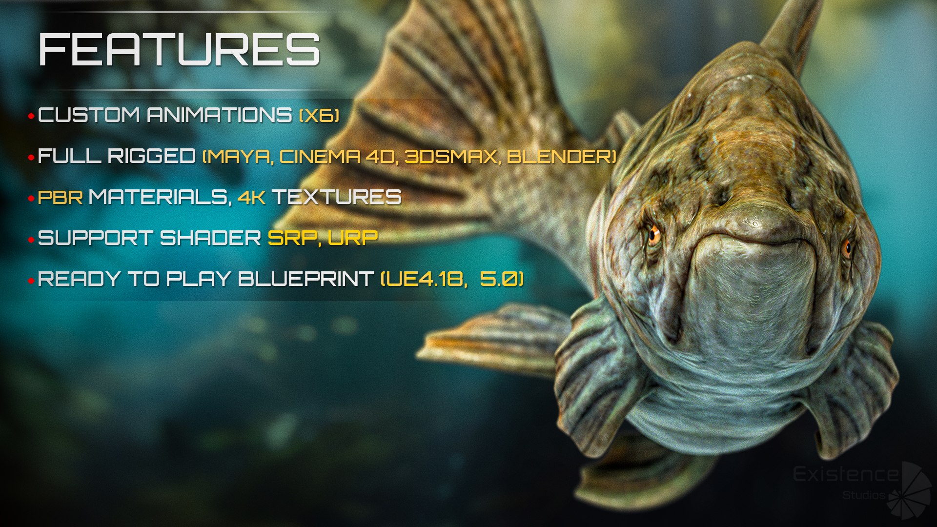 3D Fantasy Fish 04 - Aqua Life - Underwater Creature - 31 - TurboSquid ...