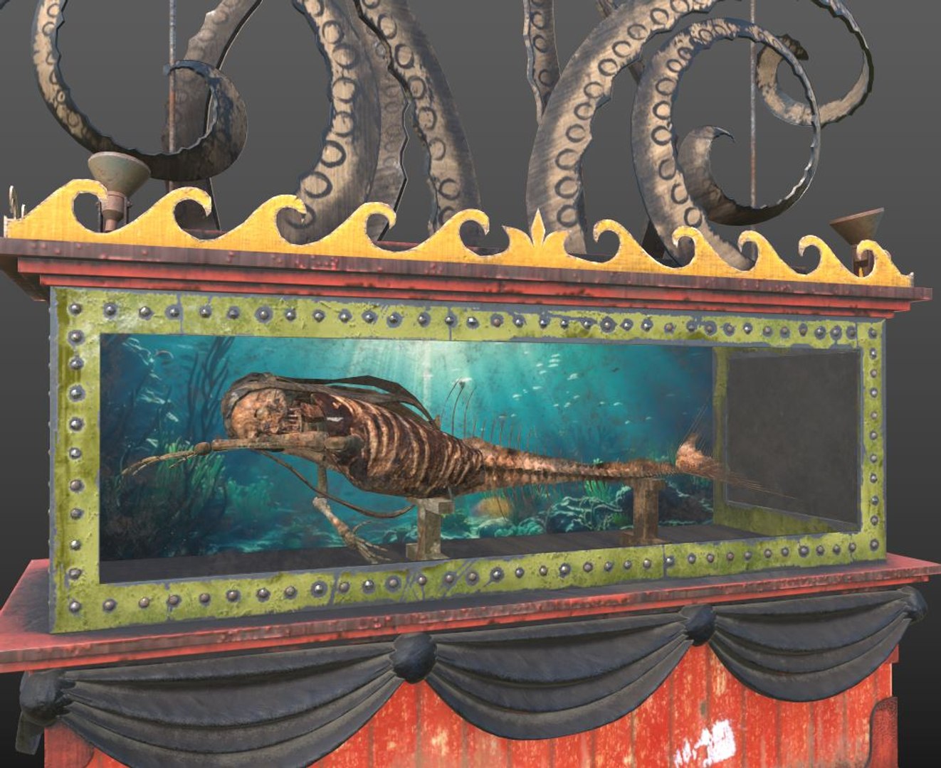 Mermaid Exhibition Stand 3D Model - TurboSquid 2121054