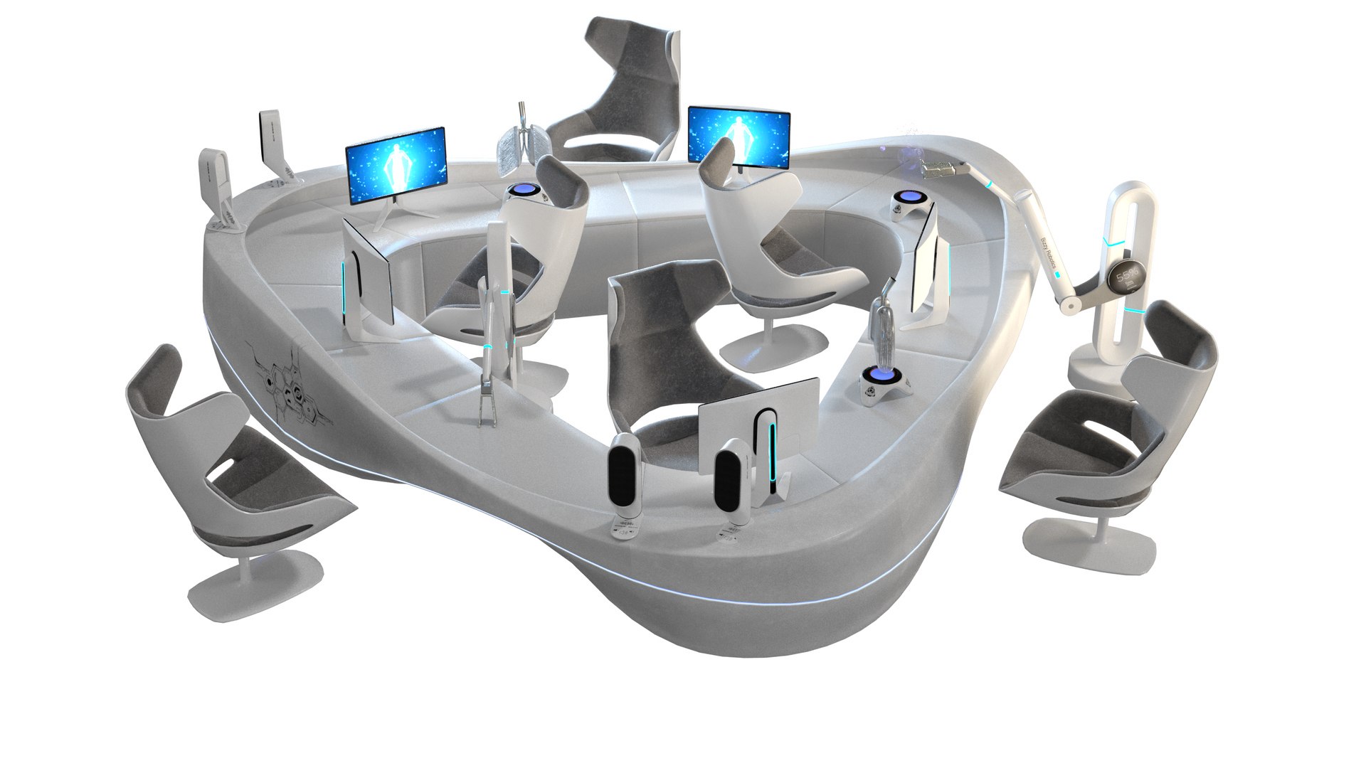 Futuristic Sci Fi Table Pro 3D Model - TurboSquid 2227369