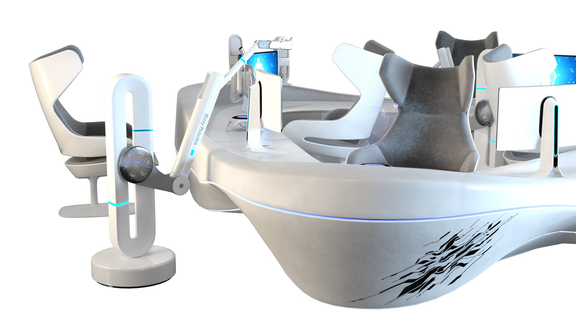 Futuristic Sci Fi Table Pro 3D Model - TurboSquid 2227369