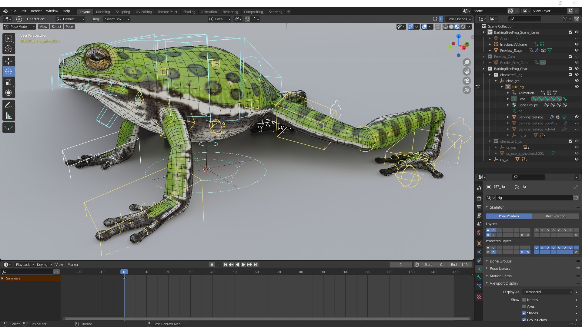 Barking Tree Frog - Rigged 3D - TurboSquid 2031779