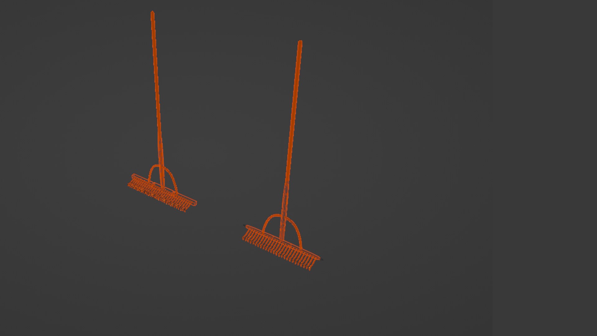 3D Wooden Rake Model - TurboSquid 2201571