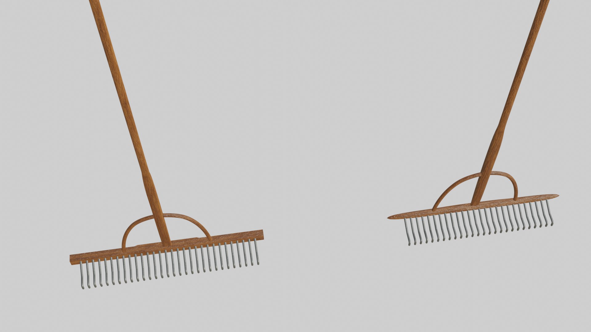 3D Wooden Rake Model - TurboSquid 2201571