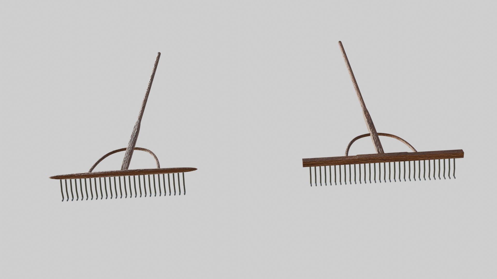 3D Wooden Rake Model - TurboSquid 2201571