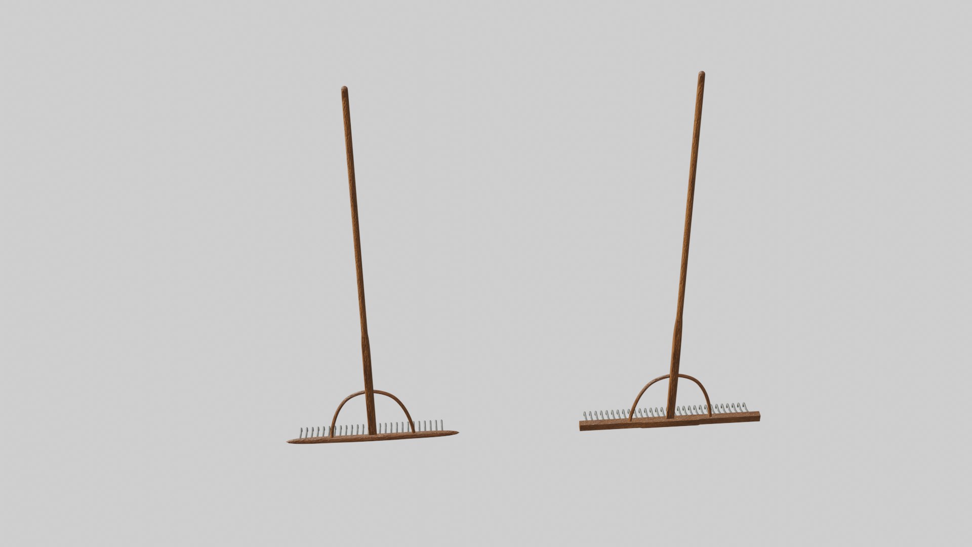 3D Wooden Rake Model - TurboSquid 2201571