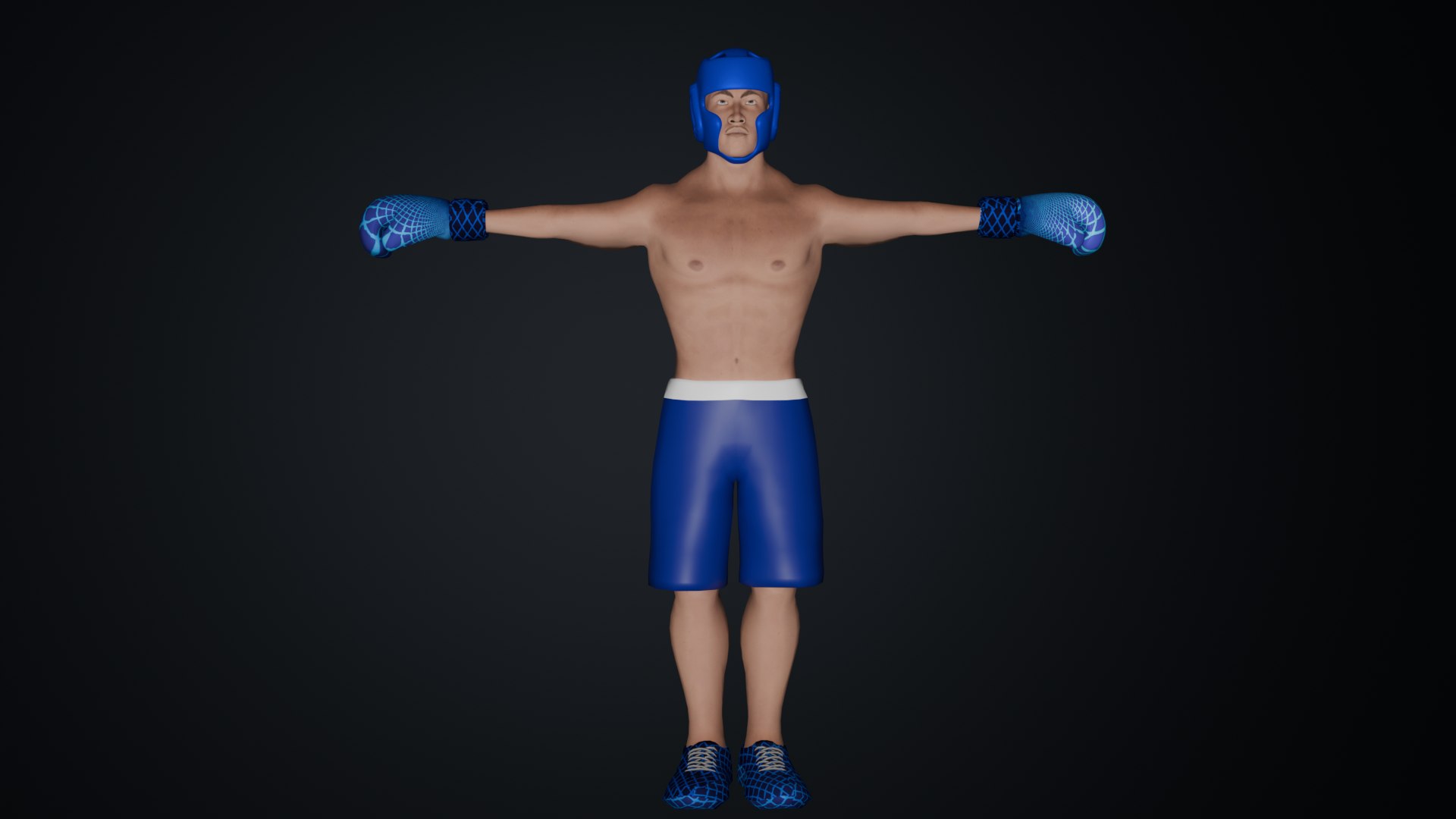 3D Game Ready Boxer 3D Model Fully Rigged For Unity Unreal - TurboSquid ...