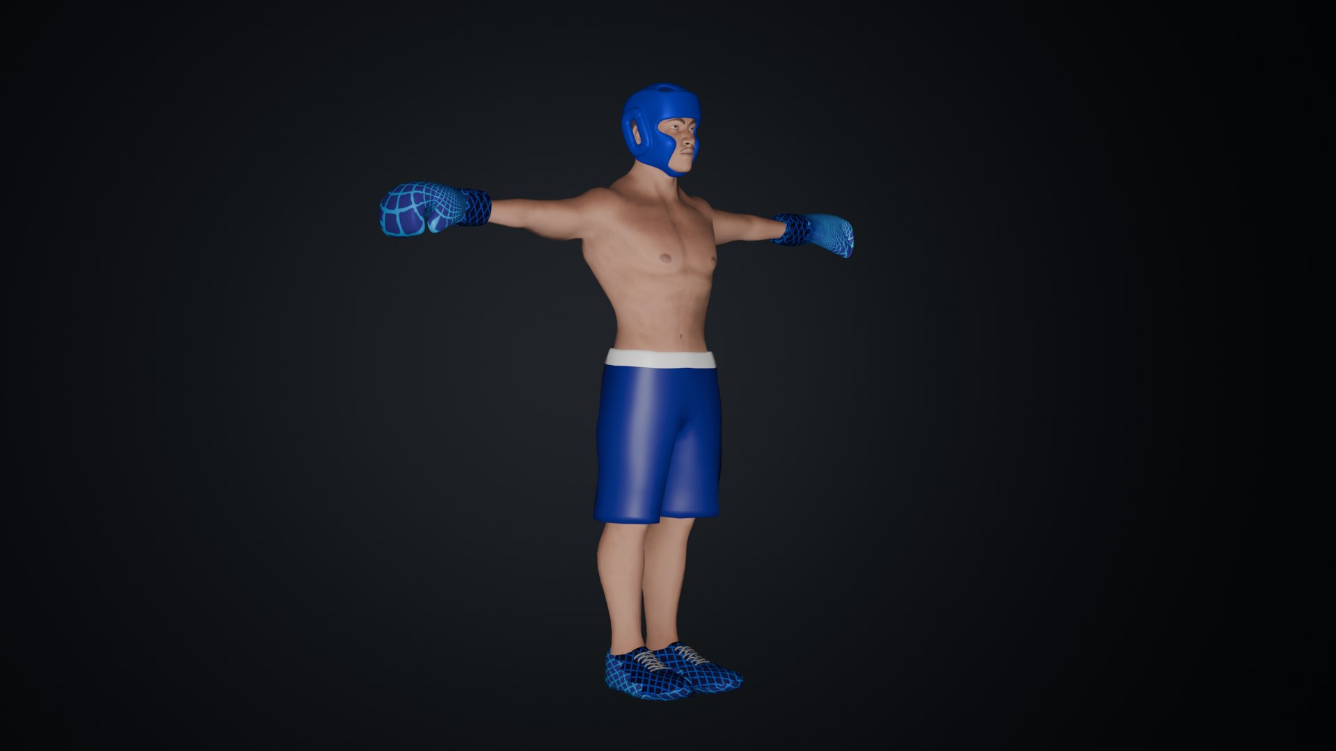 3D Game Ready Boxer 3D Model Fully Rigged For Unity Unreal - TurboSquid ...