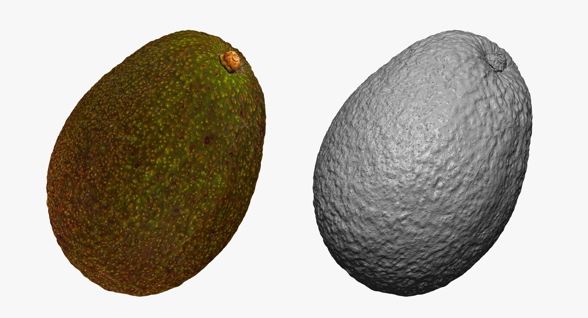 Hass And Bacon Avocados Collection 01 - 2 Models RAW Scans Model ...